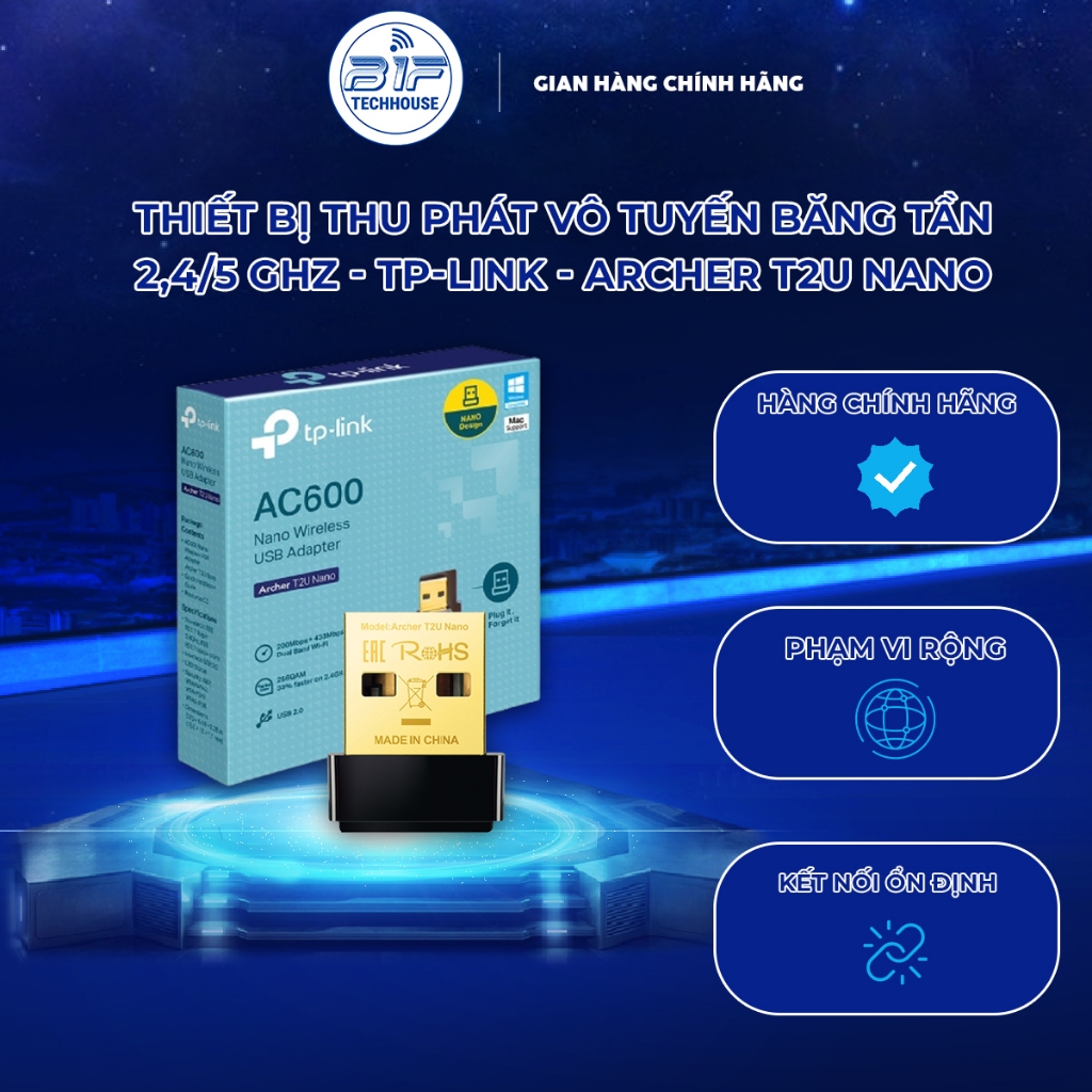 TP-Link TL-Archer T2U Nano USB Wi-Fi Adapter – High Speed - Genuine at ...