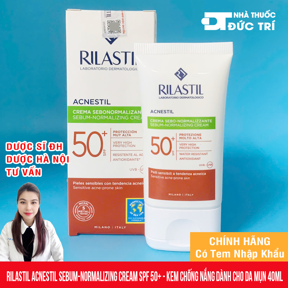 Rilastil Acnestil Sebum-Normalizing Cream SPF 50+ 40ml - Oil control ...
