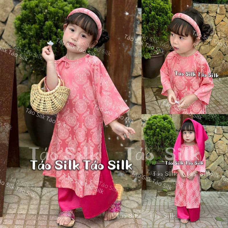 GIVE A GIFT Brocade Ao Dai for Girls in High Quality Brocade Fabric ...