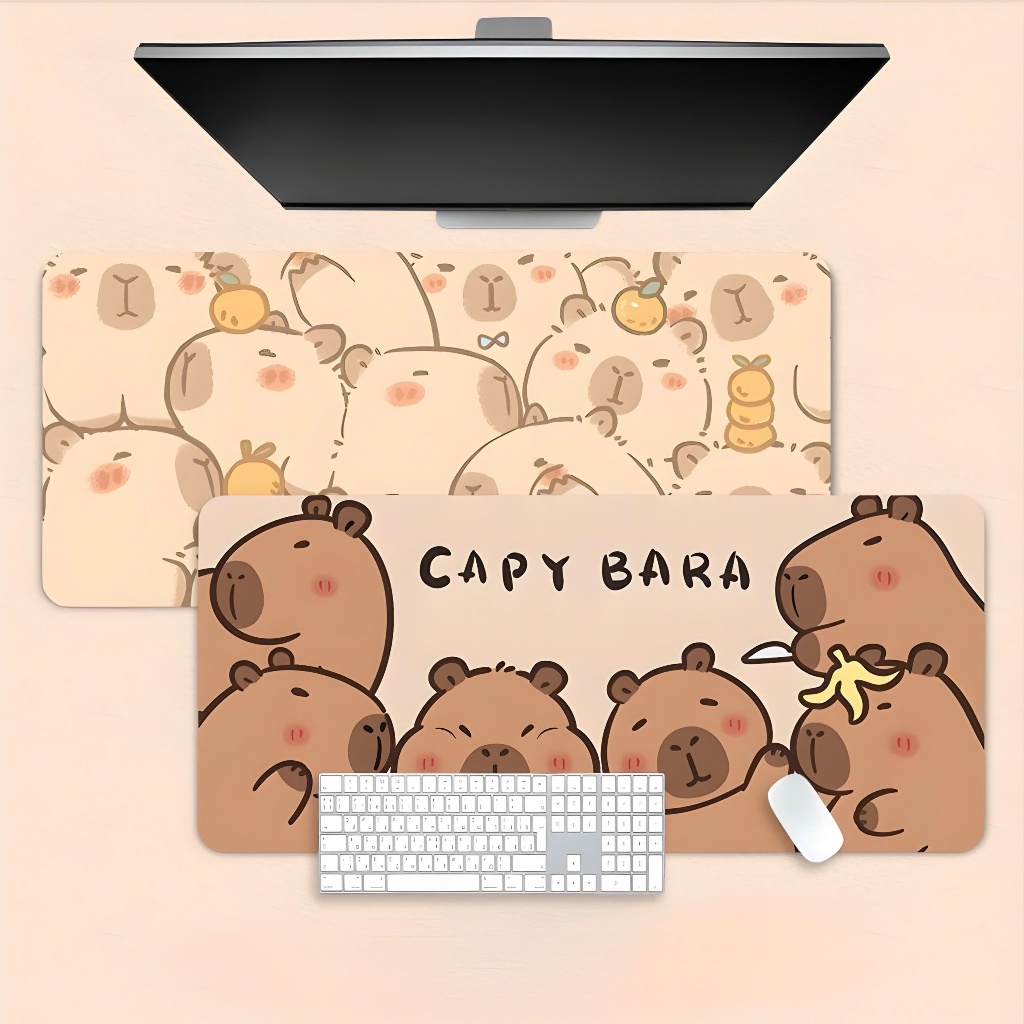 Capybara - Sharp Lovely Capybara Computer Keyboard and Mouse Pad ...