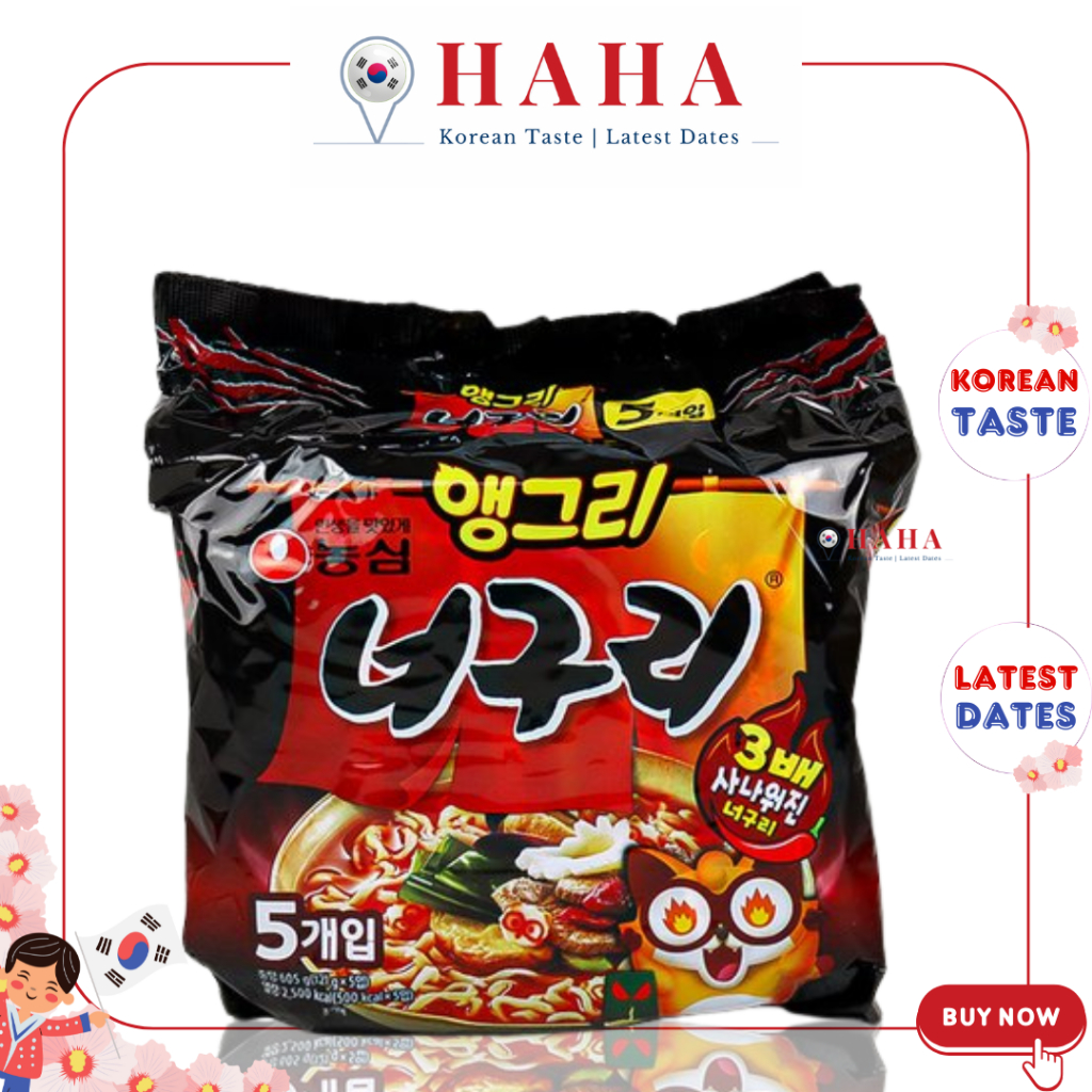 Angry Neoguri NONGSHIM Korean Spicy Noodles (🅽그리너구리) 121g | SieuthiHAHA ...