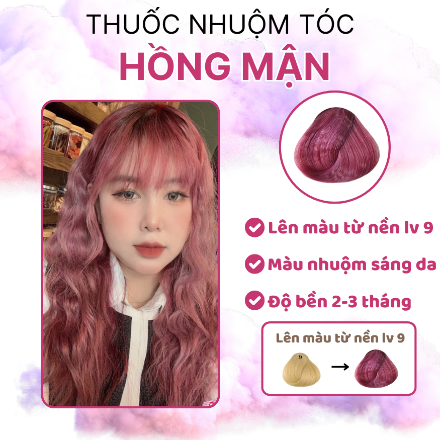 OXY Plum Pink Hair Dye, unique dye, comes with dyeing aid oxygen and ...