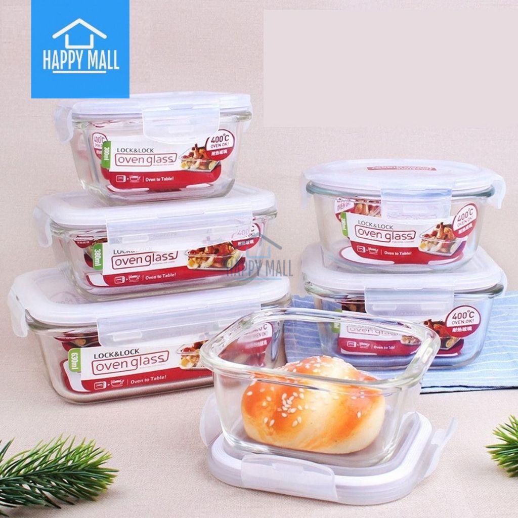 Lock&Lock Ovenglass glass box, Inochi Nikko high heat resistance, 4 ...
