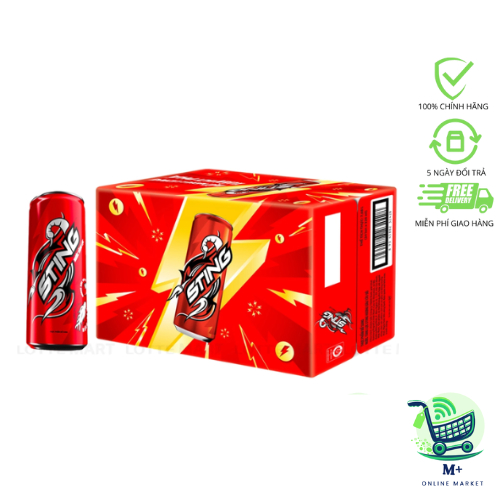 Carton of 24 cans of Strawberry Sting Energy Drink (320ml/can) | Shopee ...