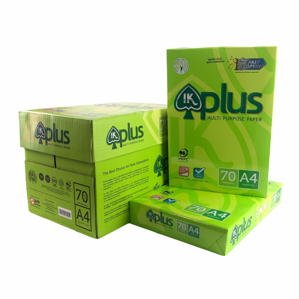 [1 Pack] A4 IK PLUS Paper 70gsm (500 sheets / stack) | Shopee Singapore