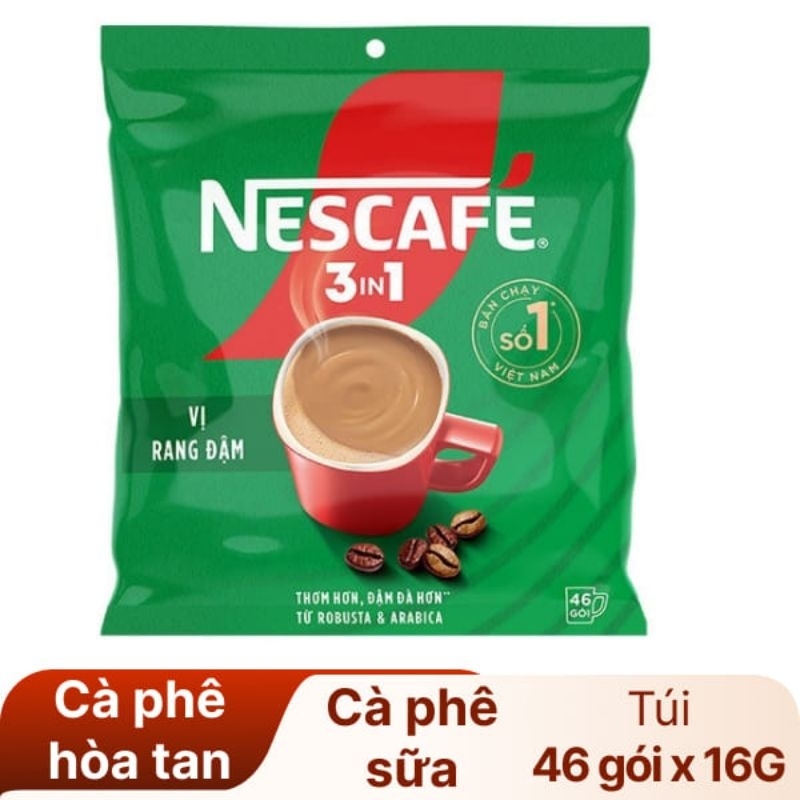 Nescafe 3 IN 1 INSTANT COFFEE DARK ROASTED FLAVOR PACKAGE 736G (46×16G ...