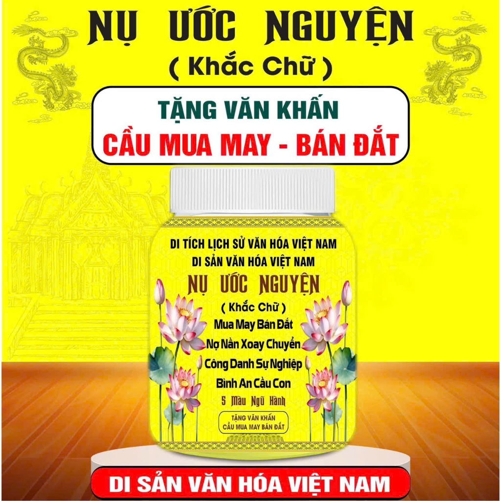 (WHOLESALE) Yellow Wish Buds (with prayer text, each box has 30 bud ...