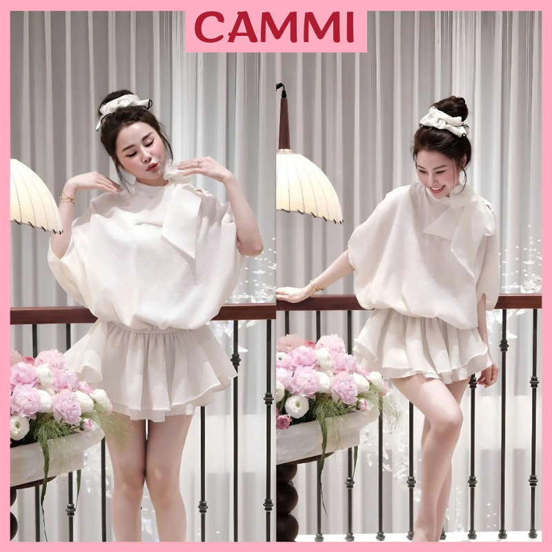 Set of Foam Silk Dress with Bow Tie Design, Shoulder Neck, Pearl ...