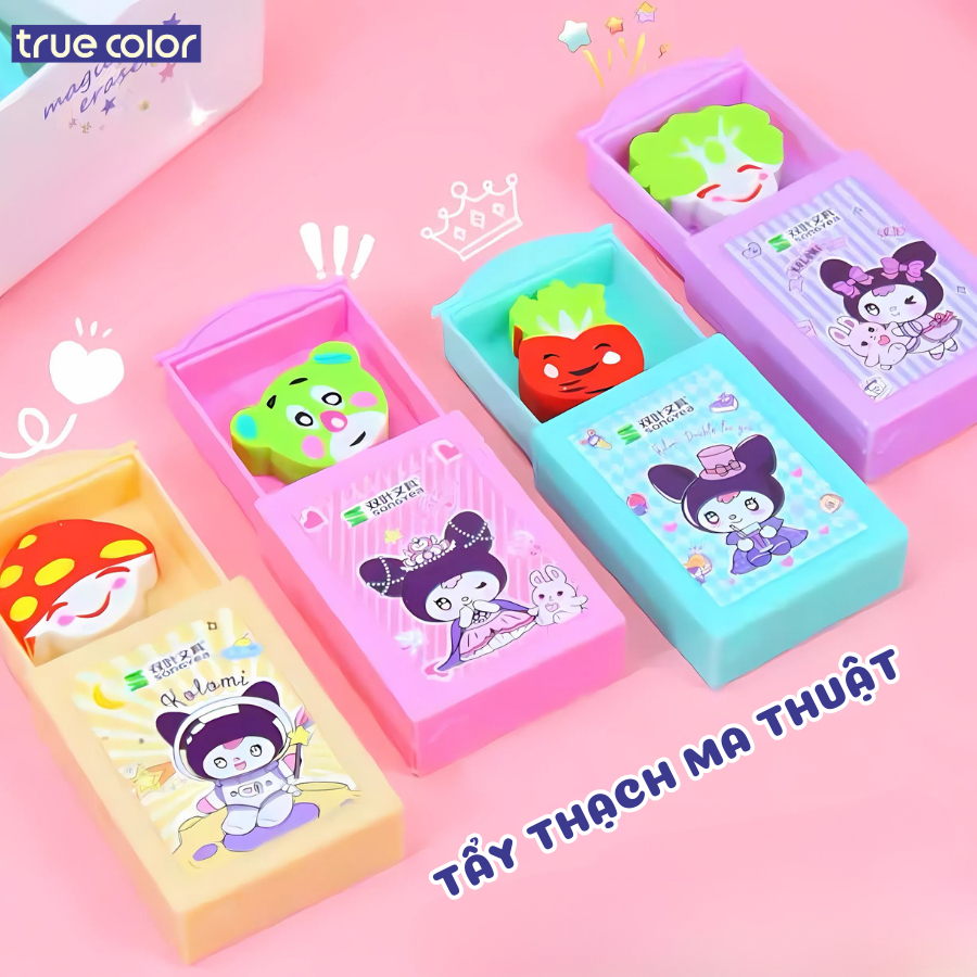 Magic Kuromi Jelly Eraser, Funny and Lovely Magic Eraser with Carrying ...