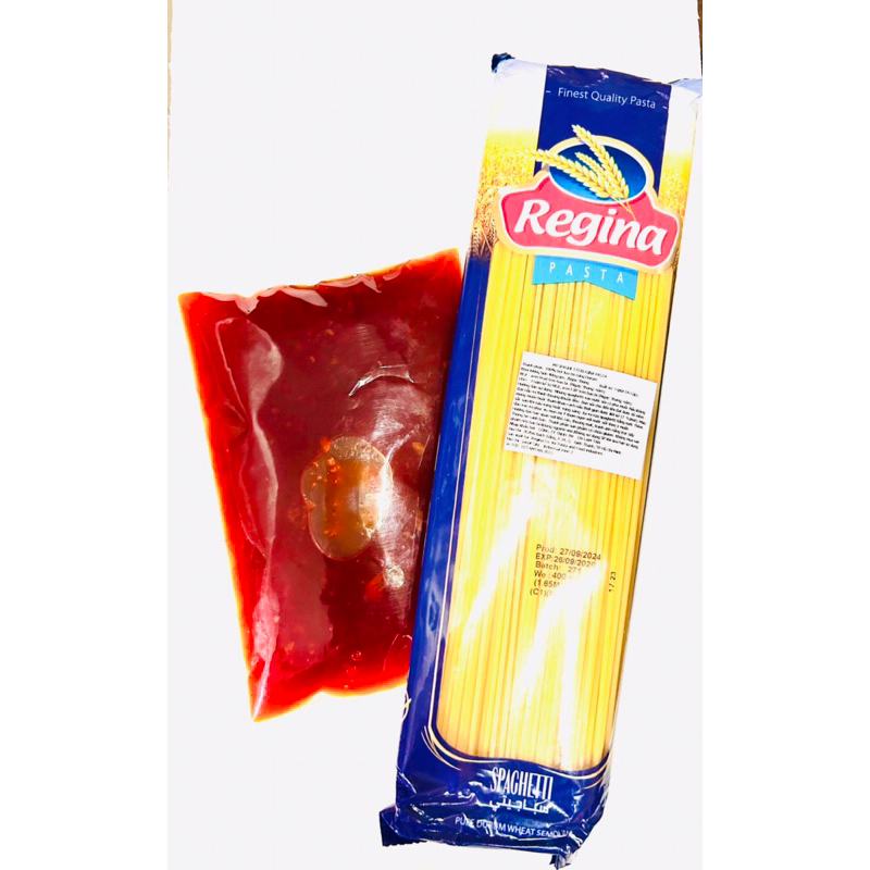 Spaghetti Combo vs Spaghetti Sauce (1 Regina Noodles 400g and 500g ...