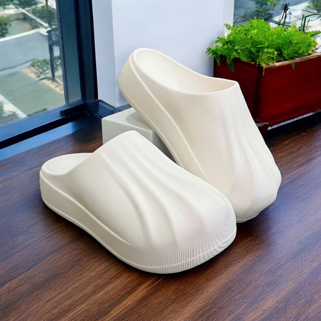 Men's and women's slippers, molded in one piece, closed toe, 4cm high ...