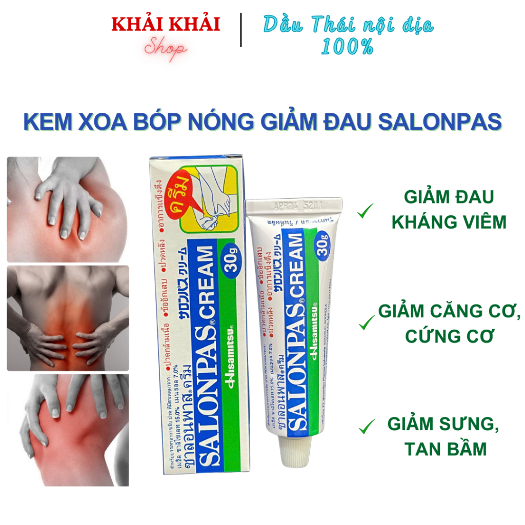 Salonpas Cream pain relief massage Cream 30g domestically made in ...
