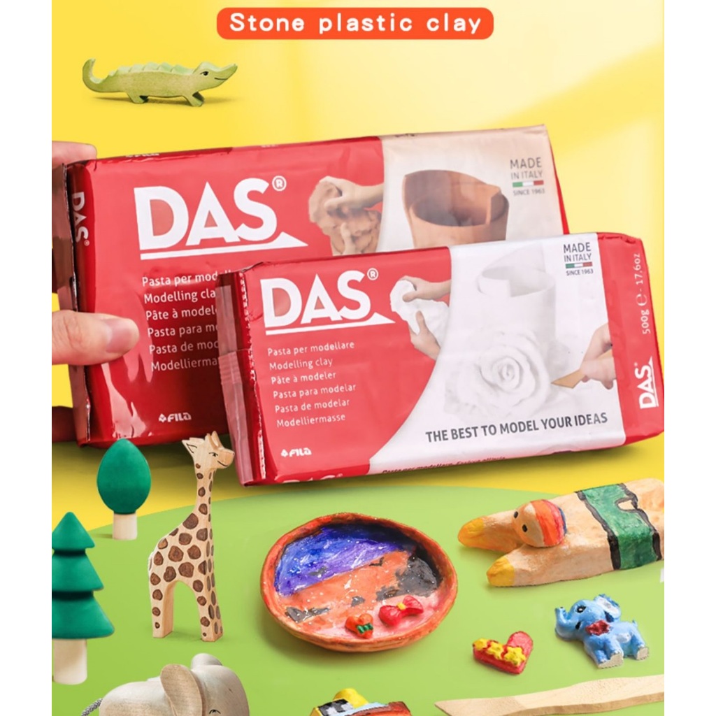 Das white self-drying clay 500gr bag made in Italy DAS air-dry clay ...