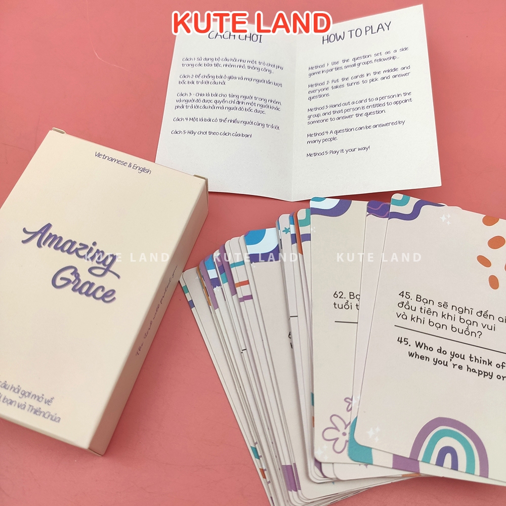 Amazing Grace deck of 40 card questions to conflict family and friends ...