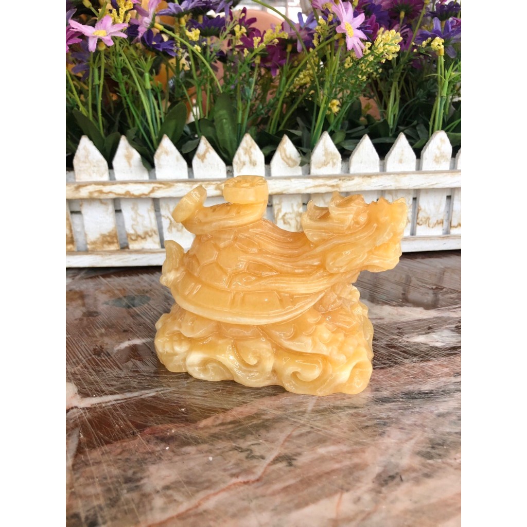 Dragon Turtle Statue - Dragon Head Turtle feng shui jade stone for ...