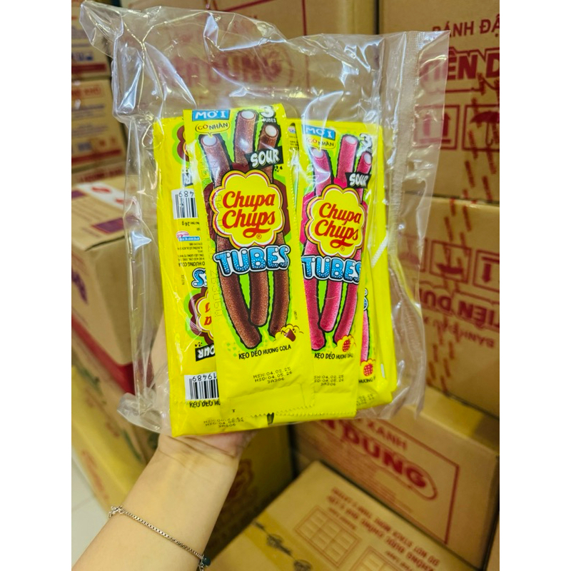 Chupa chups marshmallows with cola flavored sour tubes (bag of 26 ...