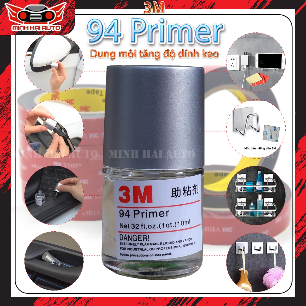 3M 94 Primer 10ml adhesion enhancing solvent bottle, Primer for tape ...