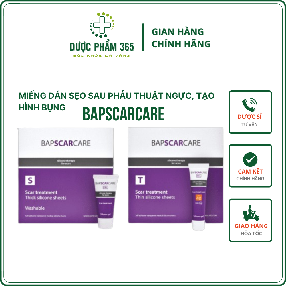 BAPSCARCARE T scar compression patch (1 time) BAPSCARCARE S (many times ...