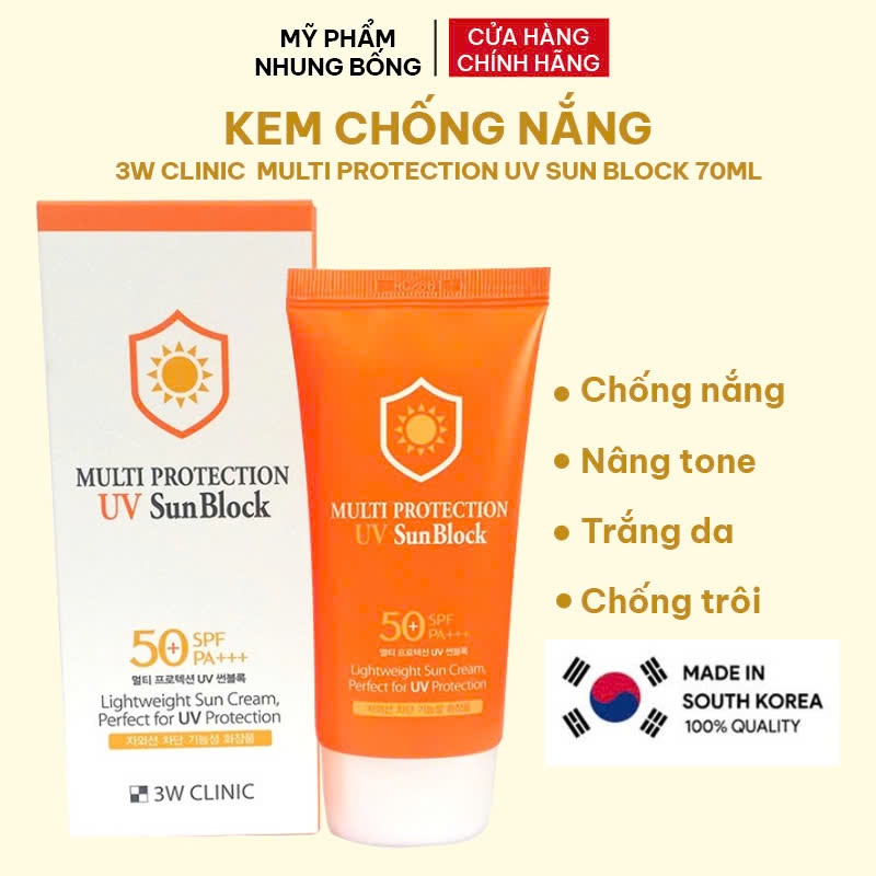 Korean 3W CLINIC Tone Lifting Sunscreen Multi Protection UV Sun Block ...