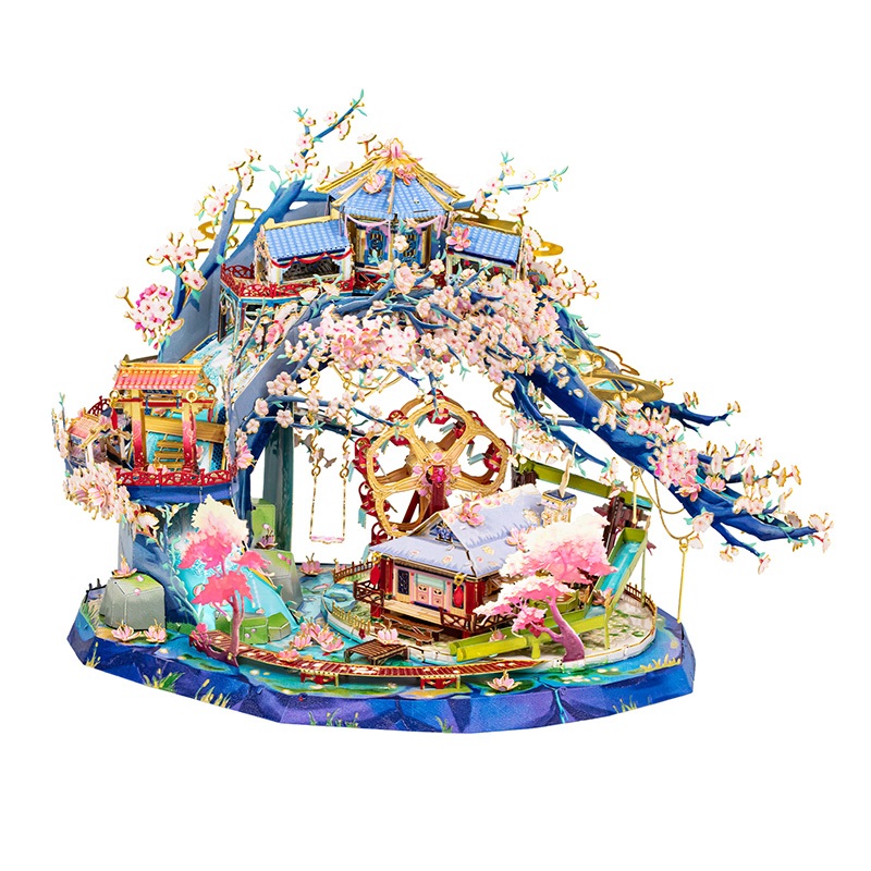 Spring MU Metal 3D Model Assembly Toy (247 pieces, Peach Blossom ...