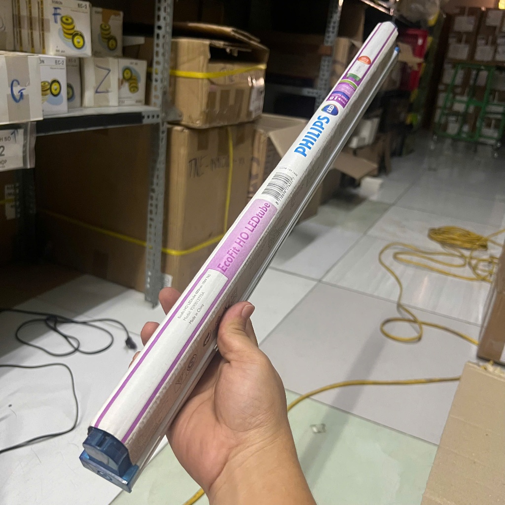 Philips LED Tube Ecofit HO 10W/765 600mm Tube Bulb Set with Light Trough, White Light (Wire on 1 ...