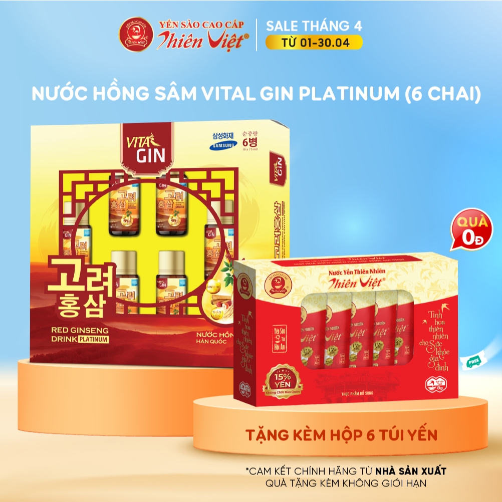 [FREE 6 BAGS OF BIRD'S NEST] Vital Gin Platinum red ginseng drink ...