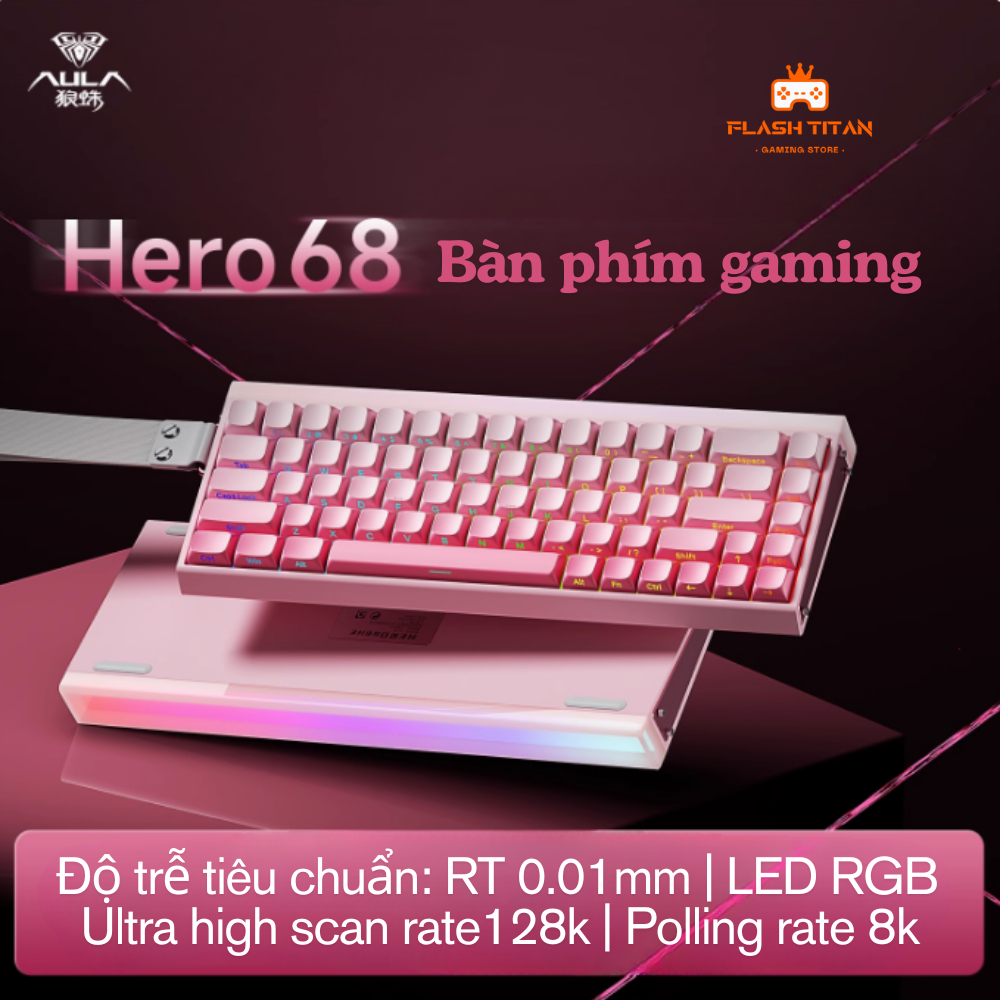 Aula Hero 68 HE Mechanical Gaming Keyboard - Rapid Trigger - Polling ...