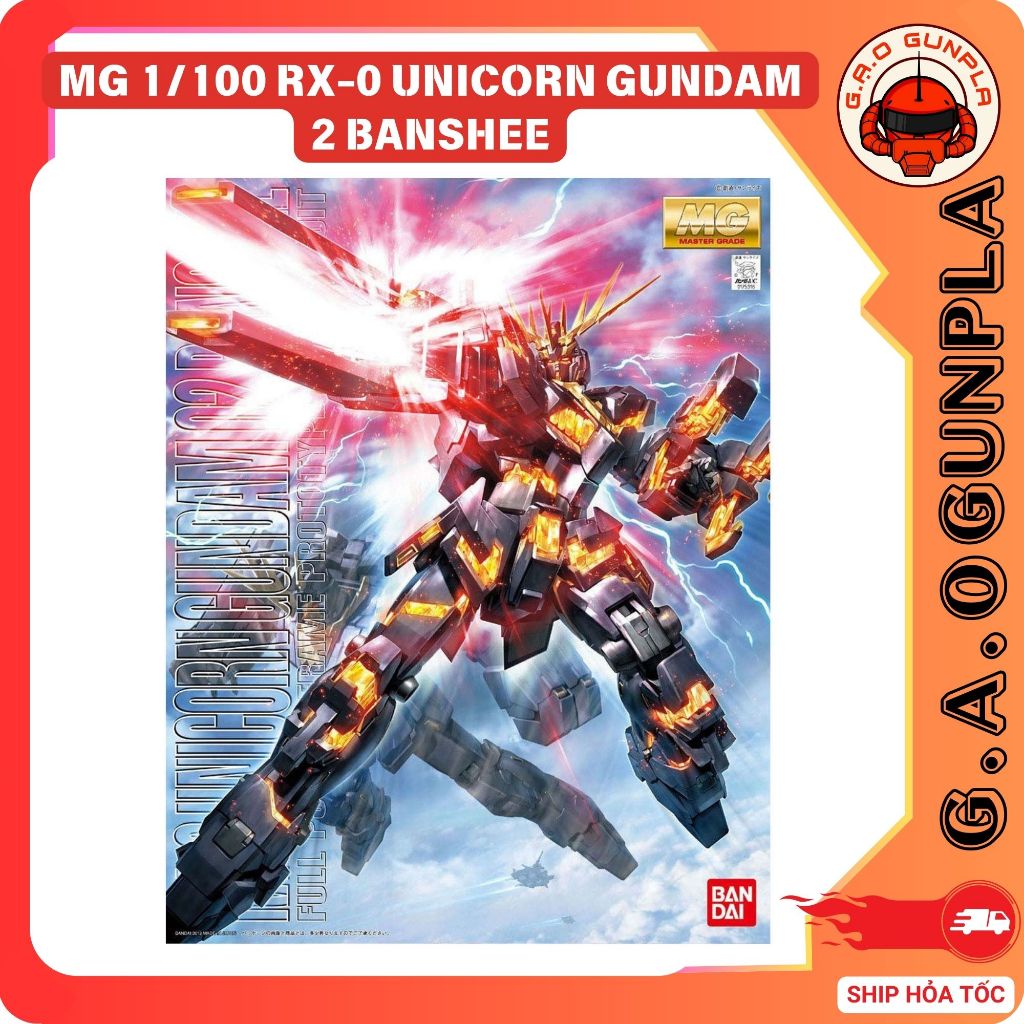 Genuine Bandai GUNDAM Assembly Model MG 1/100 RX-0 UNICORN GUNDAM 2 BANSHEE | Shopee Singapore