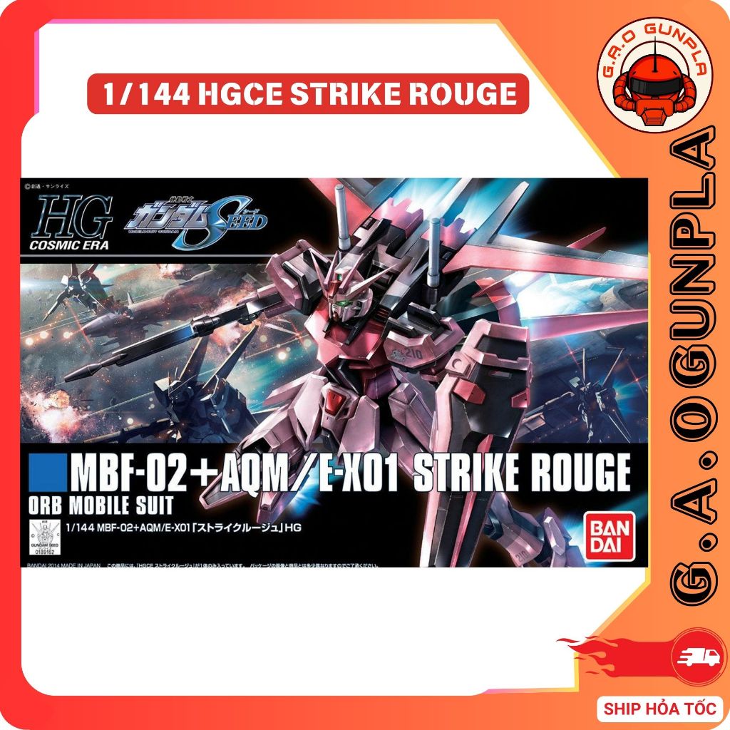 Genuine Bandai Gundam Assembly Model 1/144 HGCE STRIKE ROUGE | Shopee ...