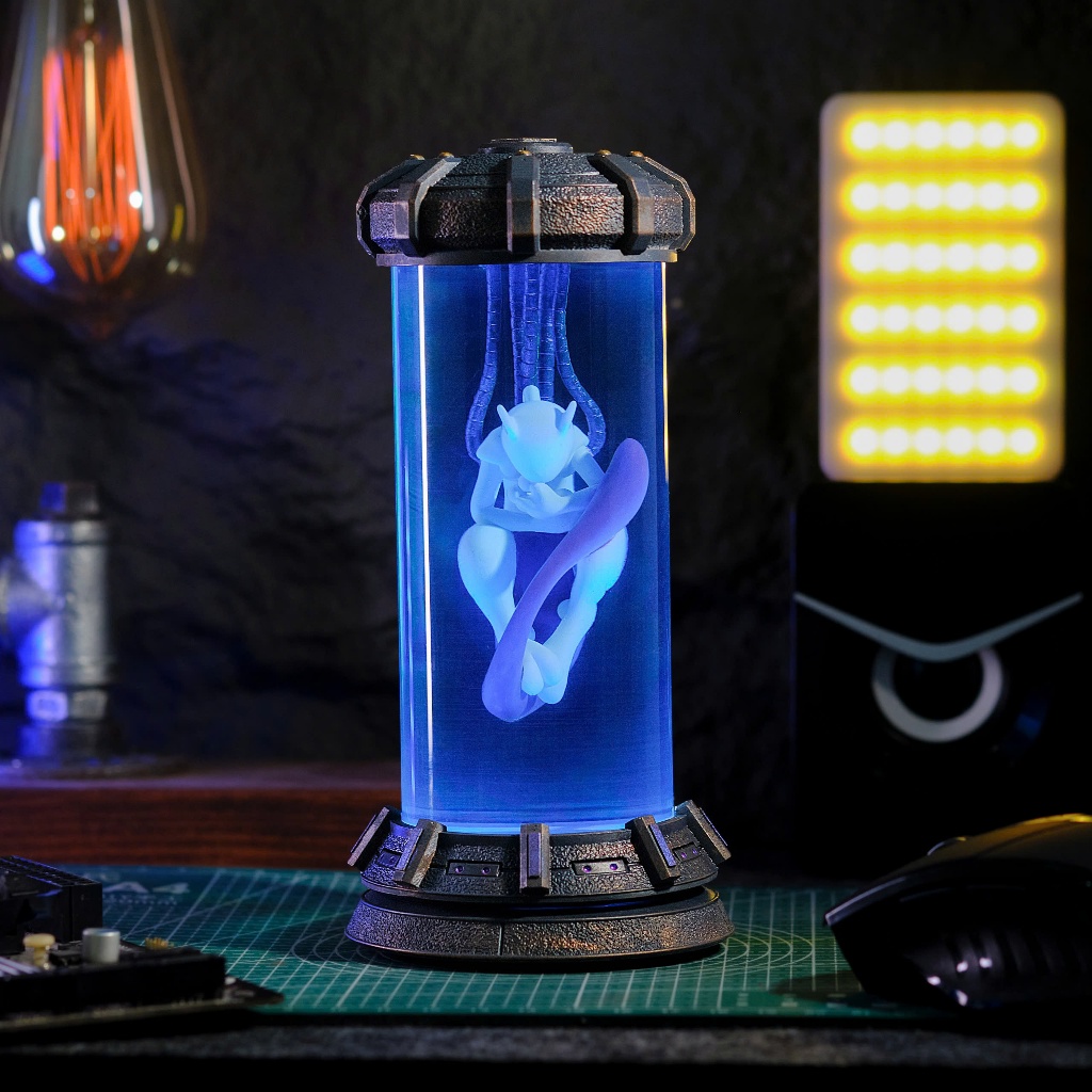 Lab model LED light [Pokémon Mewtwo] - Epoxy Resin - 3D Resin - Gift ...