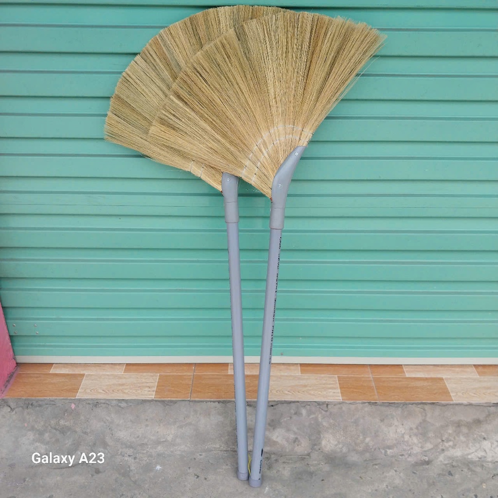 Sweeping broom with PLASTIC HANDLE, thick water pipe, CLEANSE GRASS (90 ...
