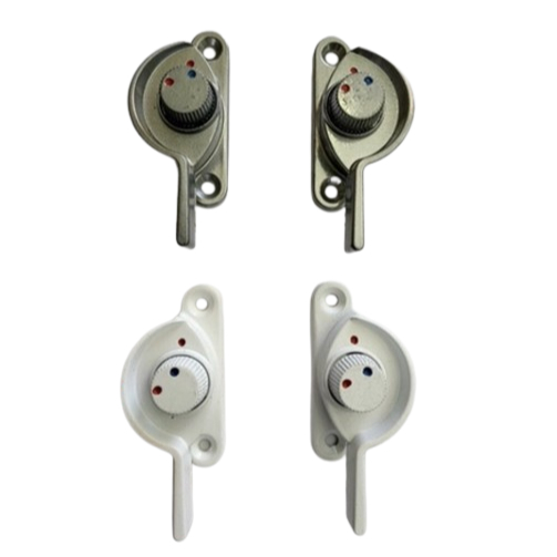 Blue and Red Clamshell Aluminum Sliding Door Lock (milky white, silver ...