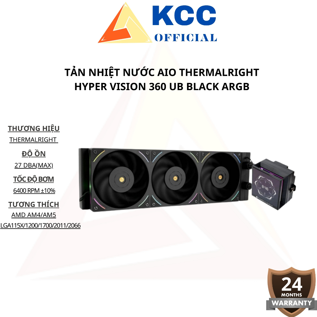 Thermalright Hyper Vision 360 UB Black ARGB AIO water cooler | Shopee ...