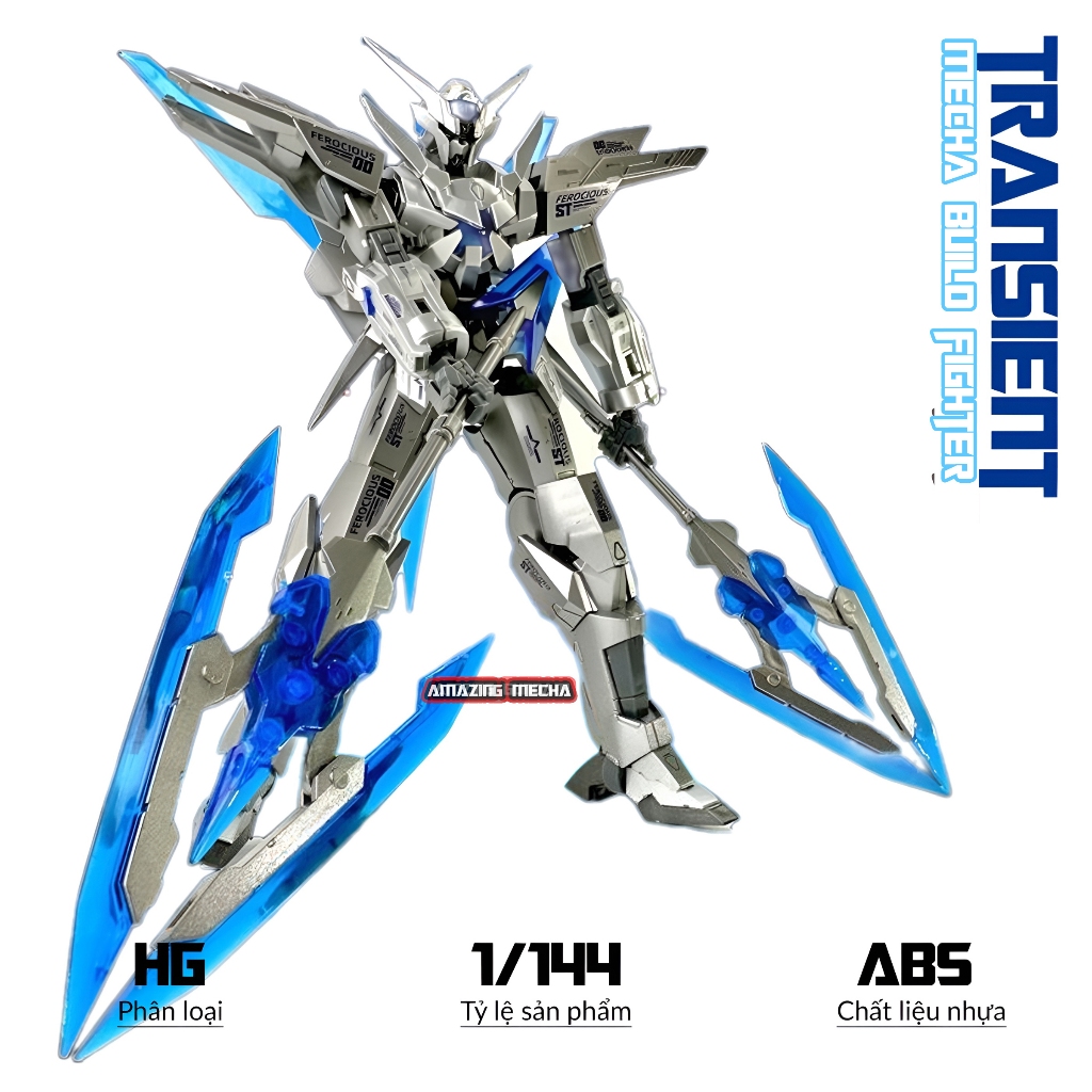 HG Transient Assembly Model, 1/144 Mecha Fighter, Plastic Model, Smart ...