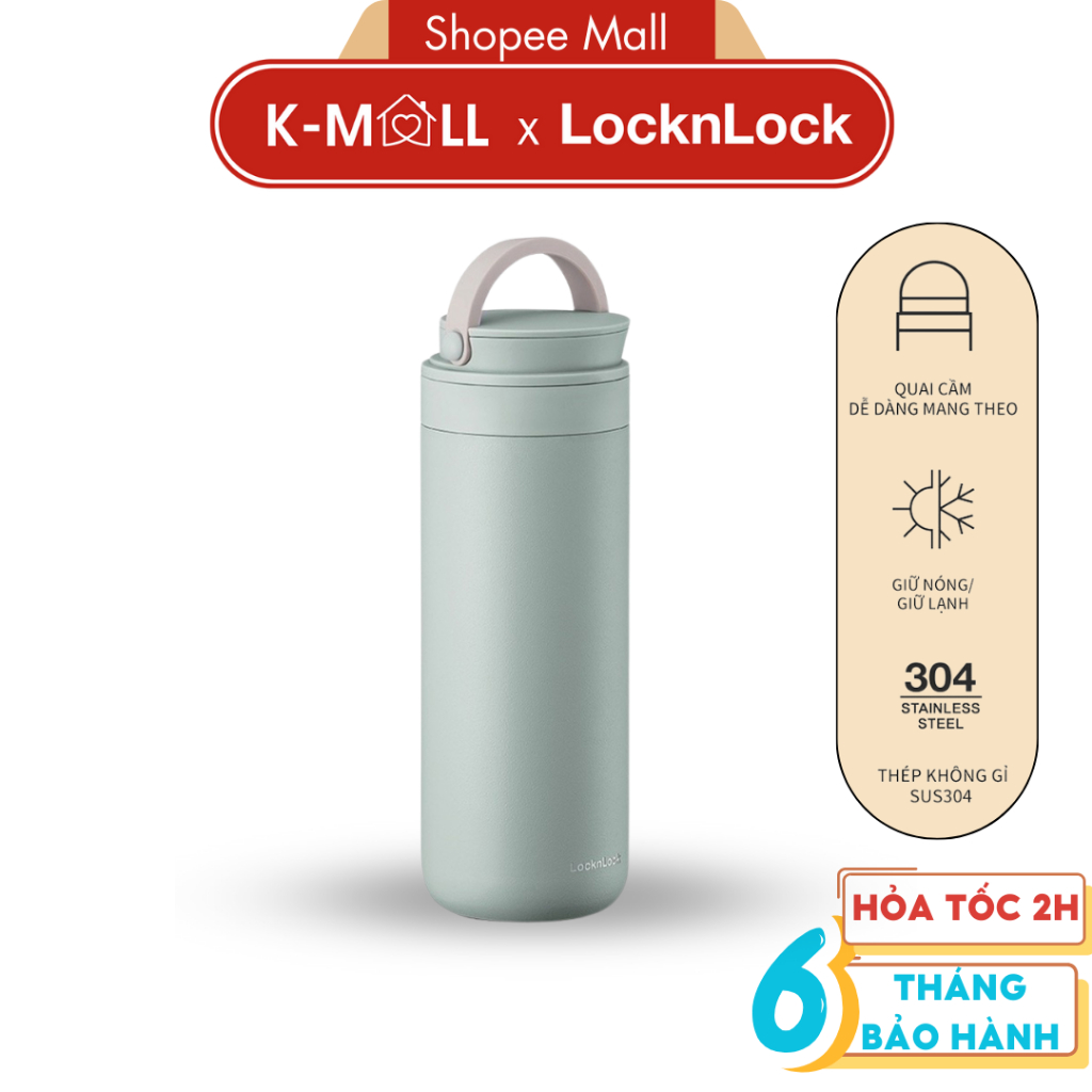 LocknLock thermos bottle 475ml Metro Two Way LHC4274 Mint Green, with ...