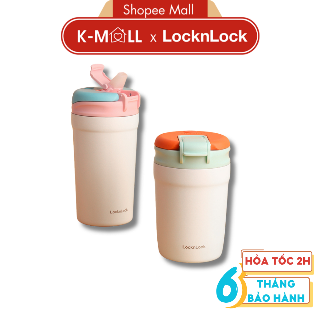 LocknLock Dual Flip Tumbler LHC4290 LHC4298 thermos cup, 320ml 430ml with straw - K-MALL ...