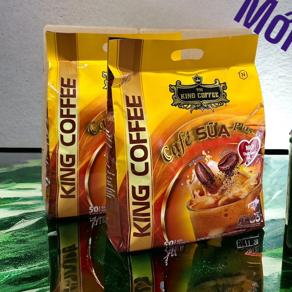 King Coffee 3in1 milk instant Coffee - Café Sua Plus (Bag of 50 packs x ...