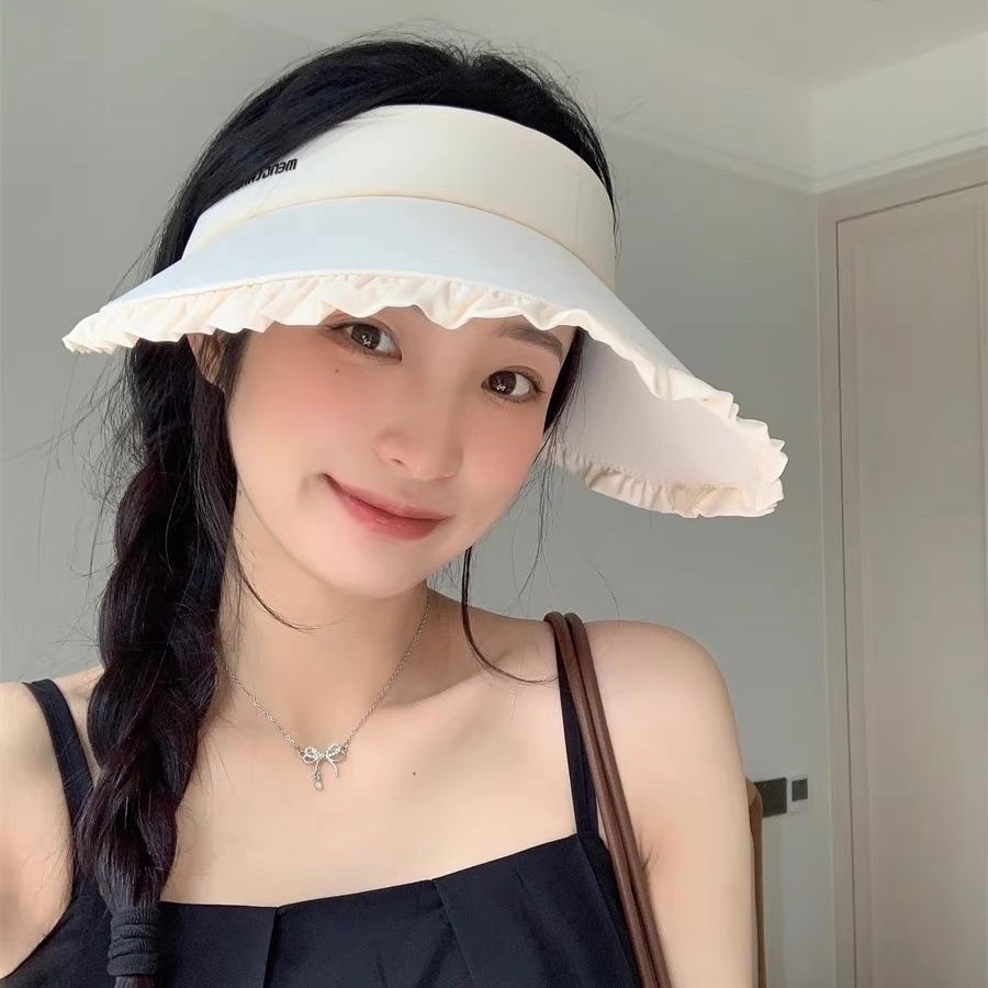 UV sun hat, SPF 50+ full half head with 2 layers of lace, soft wide ...