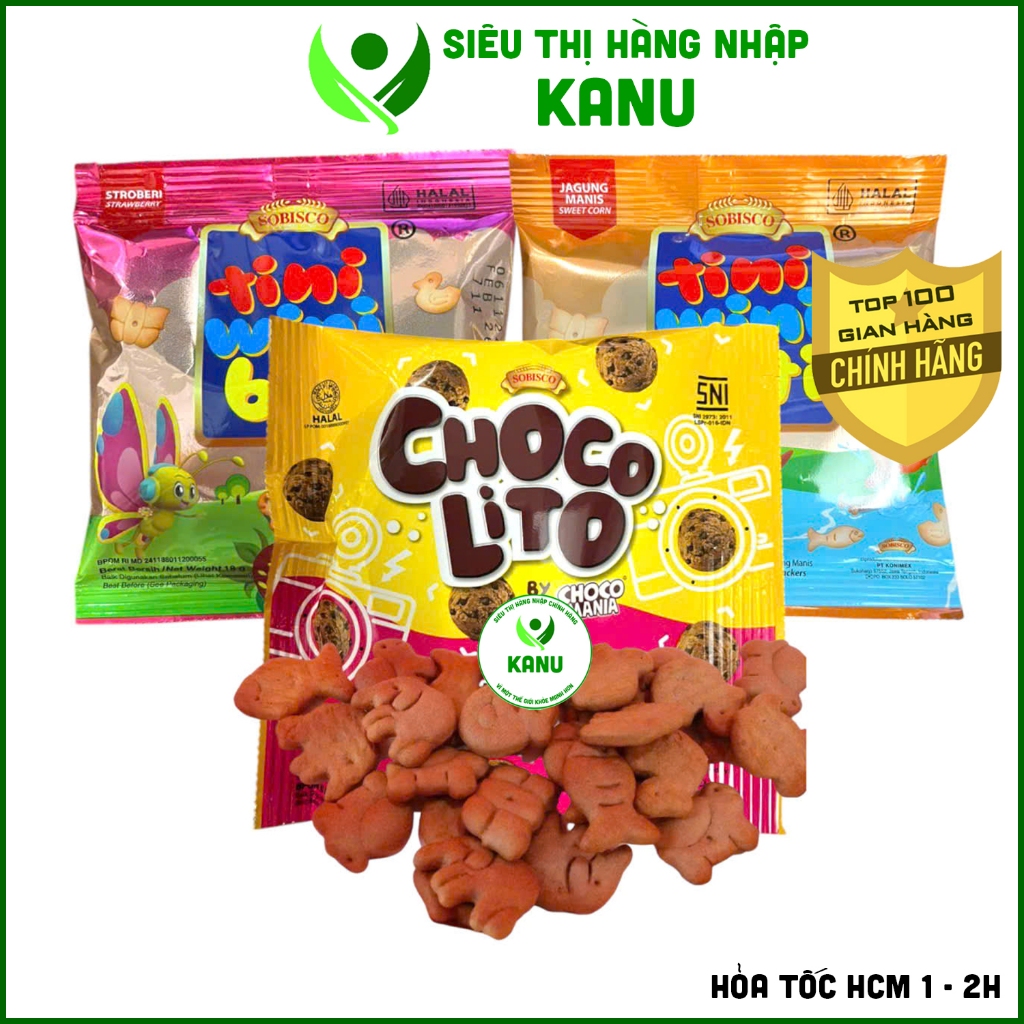 [3 Flavors] Tini wini biti Sobil Indonesia animal-shaped biscuits 18g ...