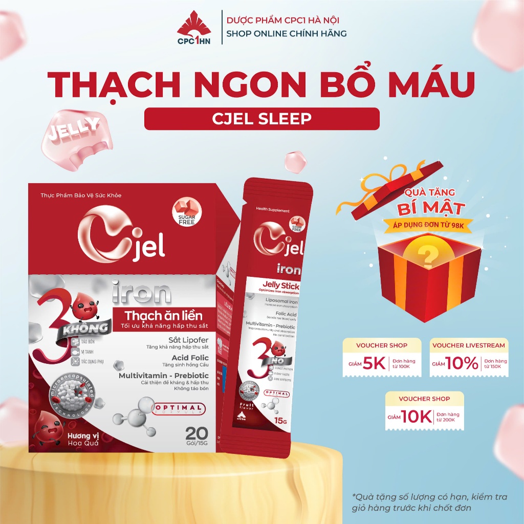 Cjel IRON Jelly Blood Supplement New Generation Organic Nano IRON ...
