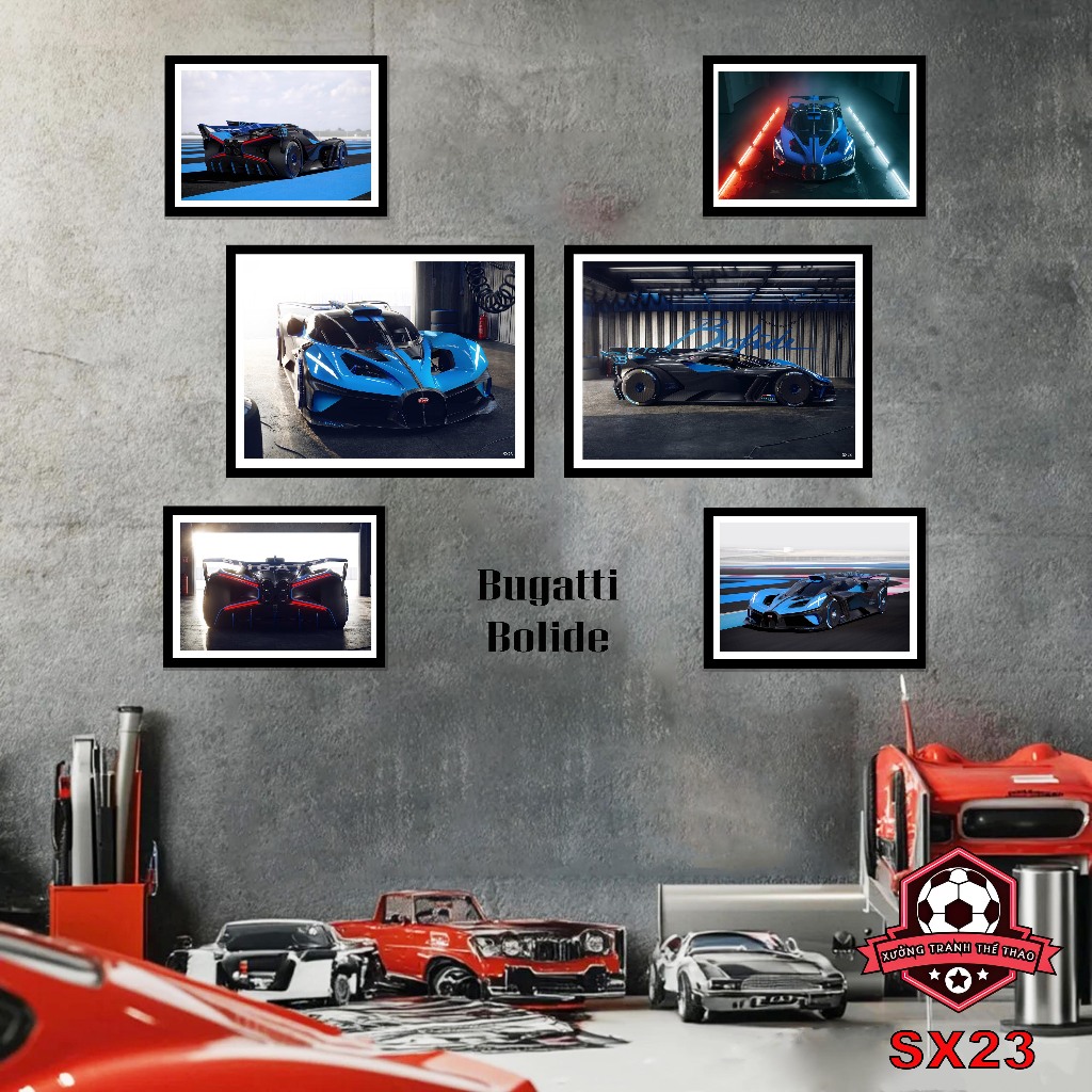 Set of 6 BUGATTI supercar wall stickers, decal pictures, Bugatti ...
