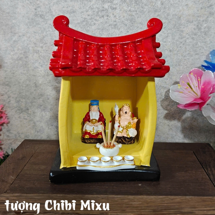 God of Wealth - Earth God Temple (medium size Temple + 3cm Earth God of ...