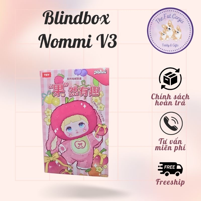 (Genuine) Blindbox blind box Nommi V3 fruit teddy bear keychain ...