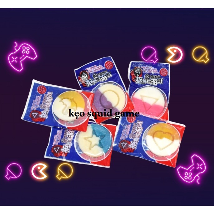 5 small squid game candies, squid game candy | Shopee Singapore