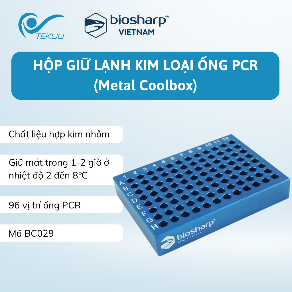 PCR tube alloy cooler Rack/Rack 0.2ml, 96 positions (PCR Metal Coolbox ...