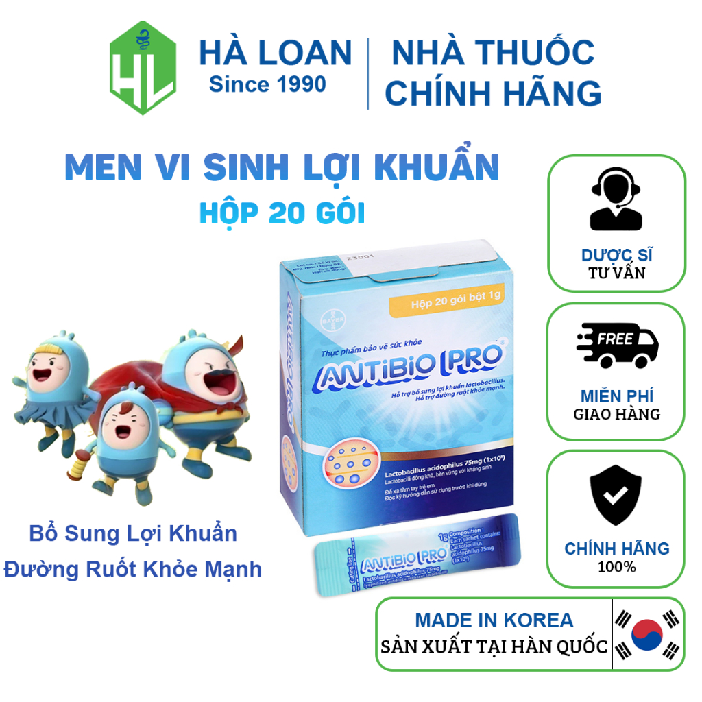 Antibio Pro Bayer probiotic - Probiotic supplement (Box of 20 packs x 1g) | Shopee Singapore