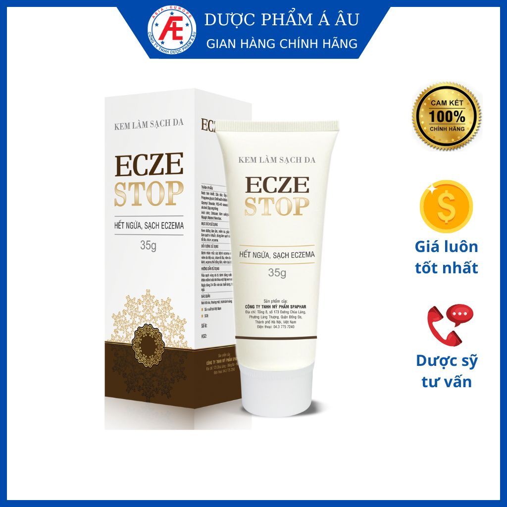 Eczestop cream tube 35g helps clean the skin, antibacterial when ...