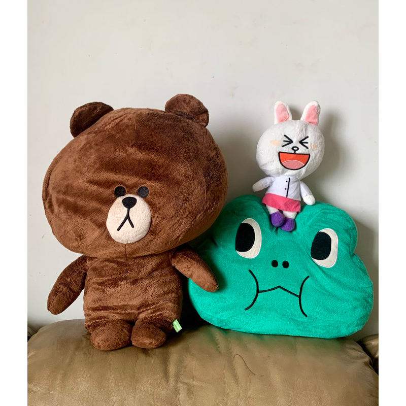 [Line Friends] Brown Bear Plush, Cony Line Friends Rabbit Brown Bear ...