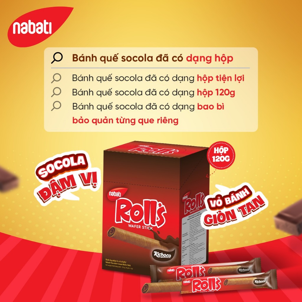 Indonesian Nabati Roll's Wafer Stick box 120g (20 packs x 6g) with ...