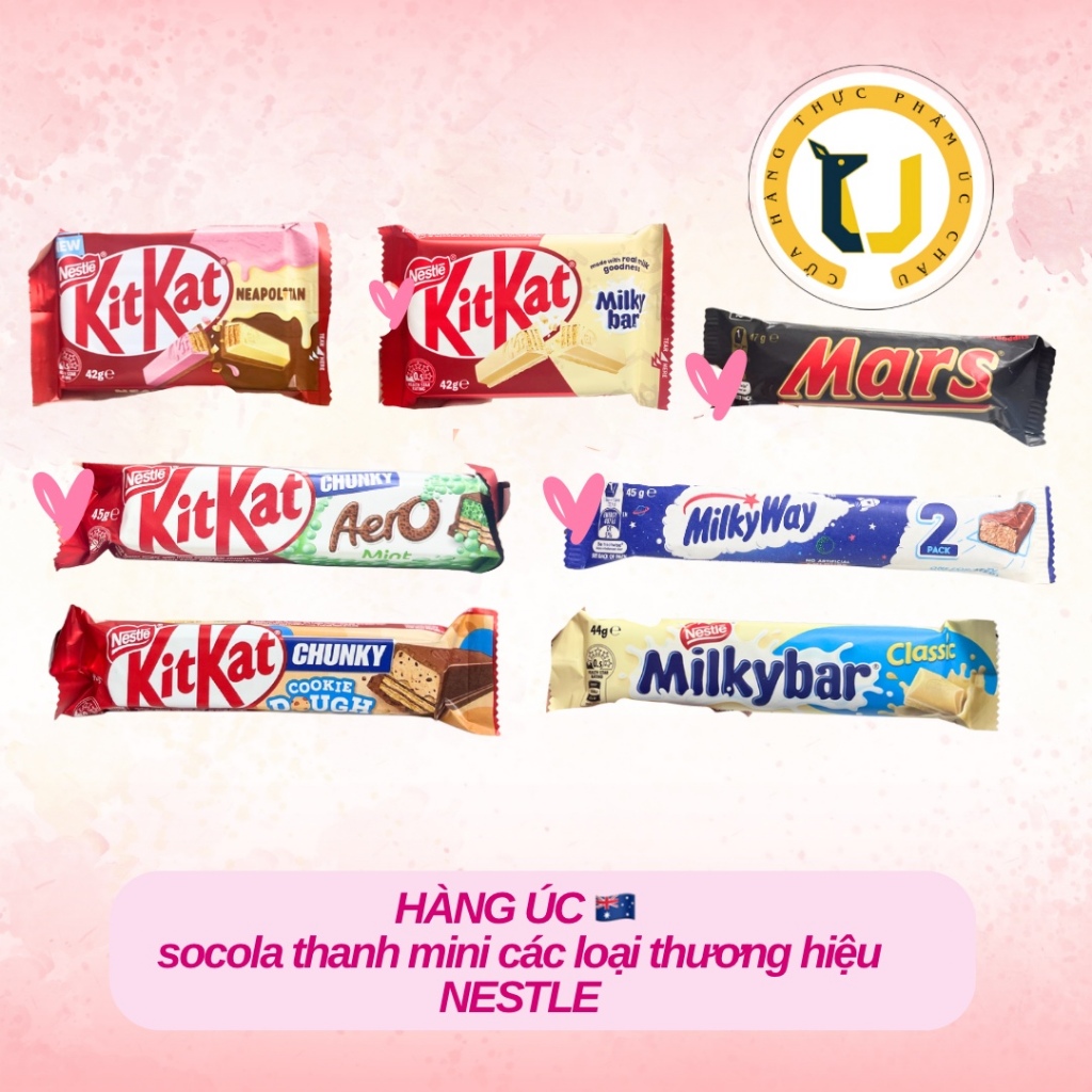 (AUSTRALIAN PRODUCTS) Assorted mini chocolate bars from NESTLE Milky ...